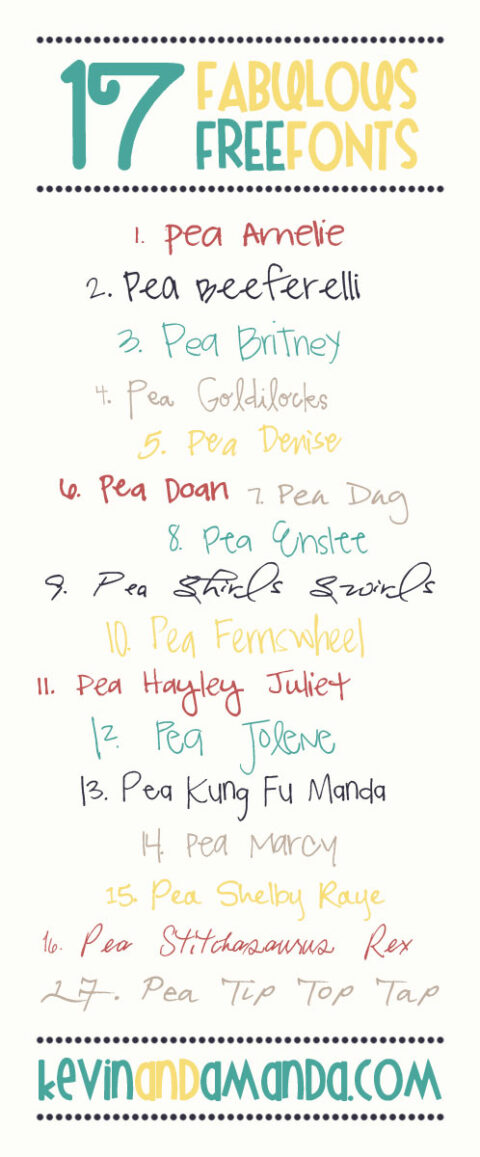 17 {Free} Handwriting Fonts for Friday — Kevin & Amanda